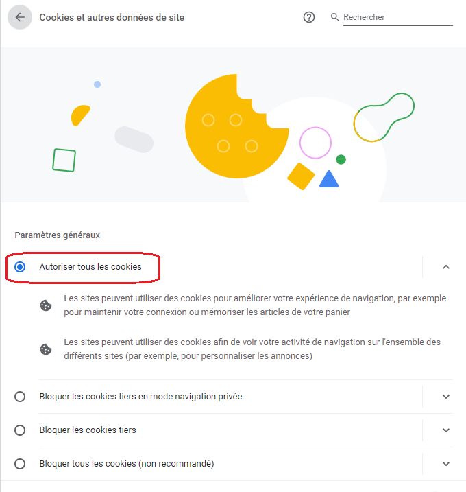 Comment autoriser les cookies sur mon navigateur
