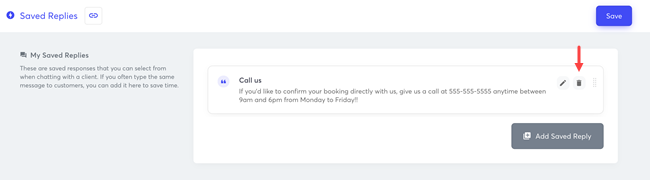Saved replies - Messenger[ai]