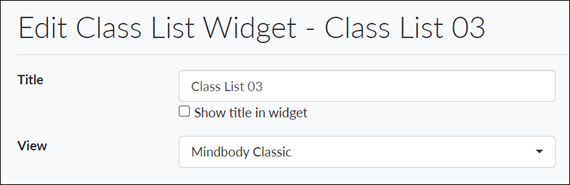 Class List widget setup and options - branded web tools