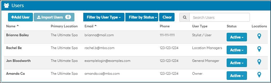 Managing Users in the Admin Panel (Mindbody Insights)