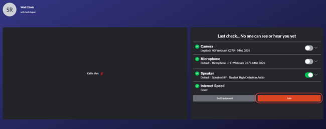 Joining a live stream class