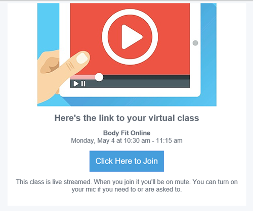 Joining a live stream class