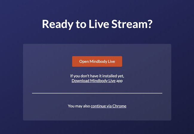 Joining a live stream class