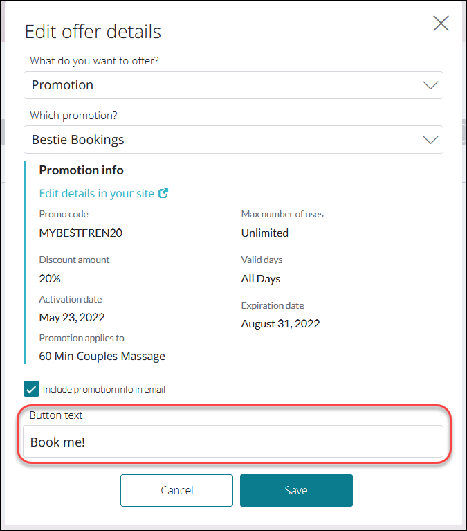 Adding offers to campaigns - Marketing Suite