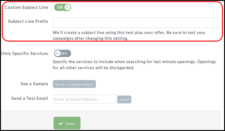 Setting up Fill Last Minute Openings - Marketing Suite