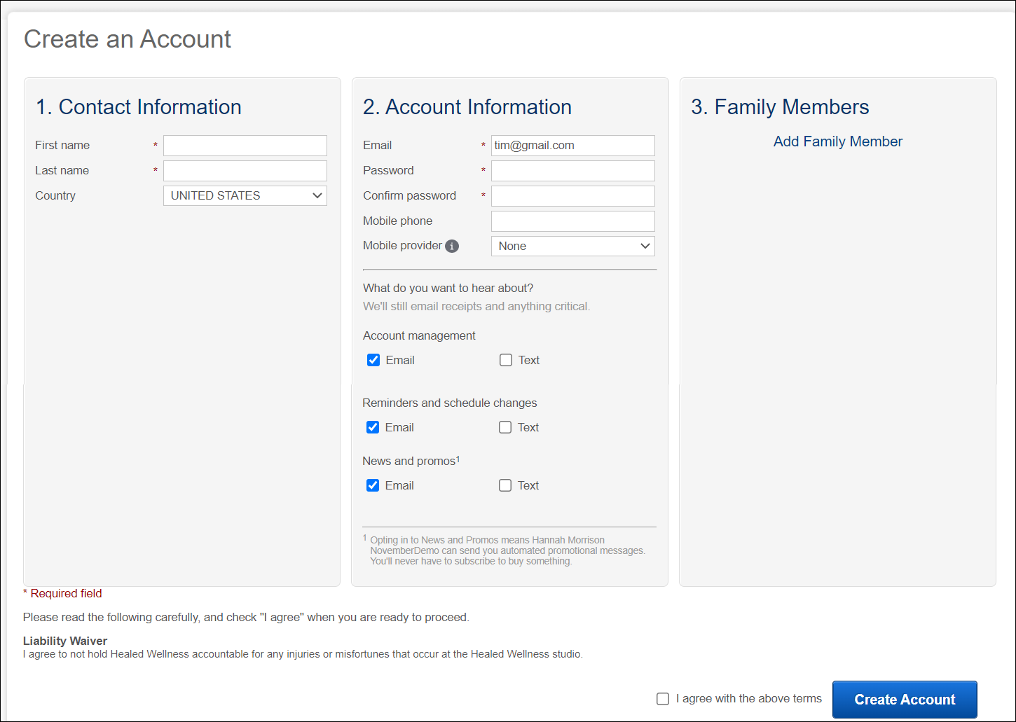 How do my clients add or edit an account online?