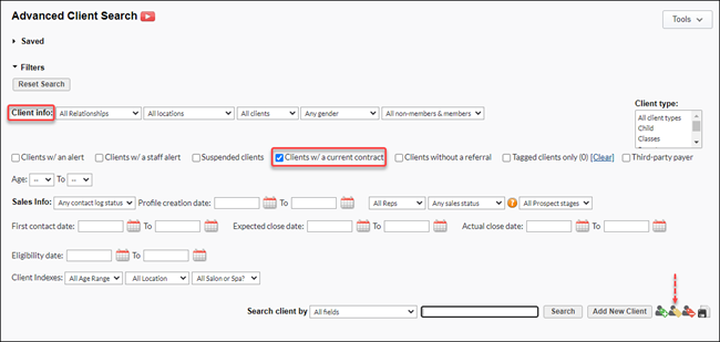 How do I find clients who haven't been attending, but have active ...