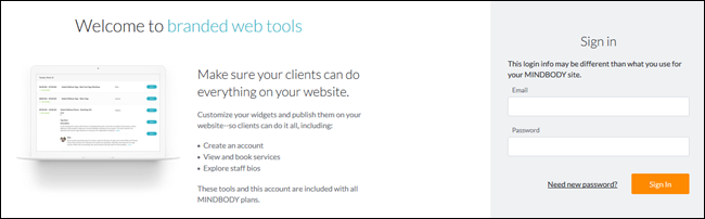 How to log in to branded web tools