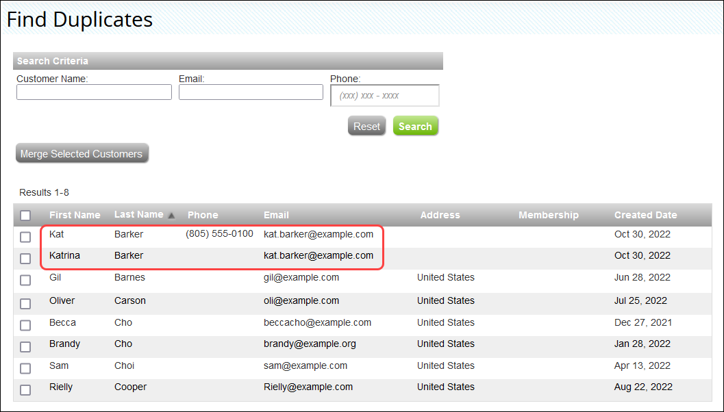 How to merge duplicate customers - Booker