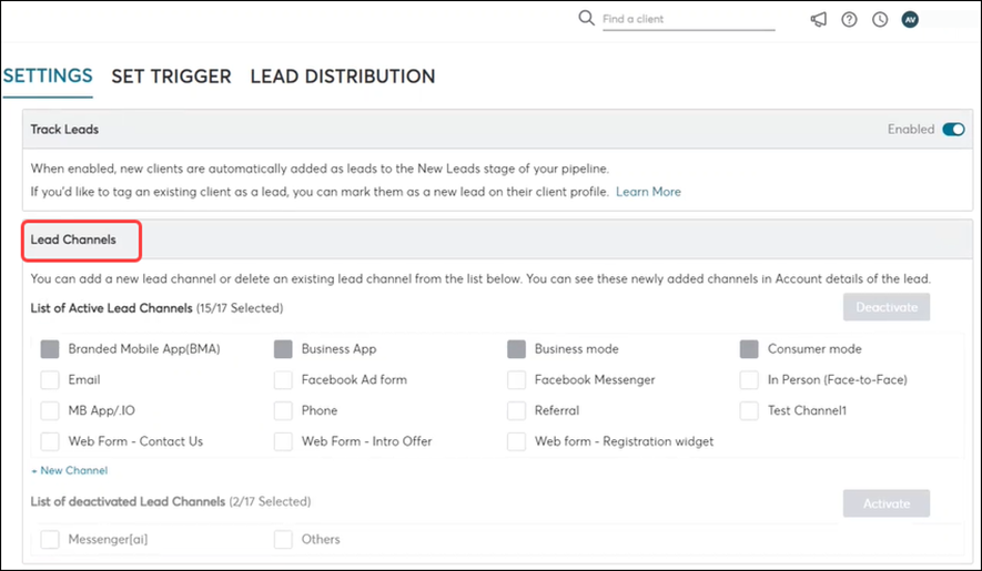 Lead Channels (Sales Pipeline)