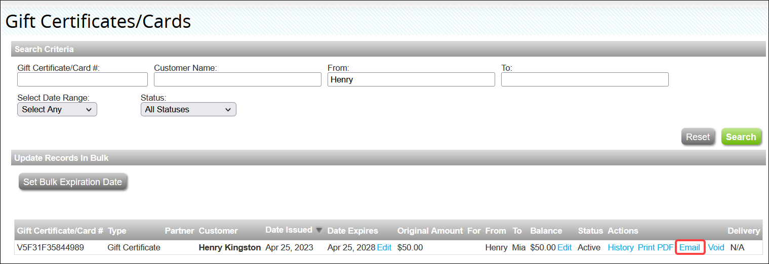 How to email a gift certificate - Booker