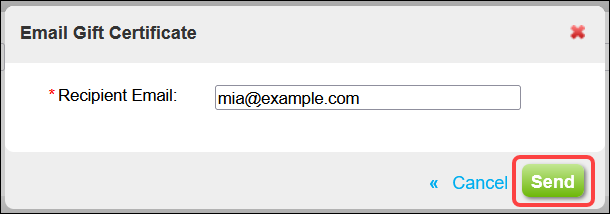 How to email a gift certificate - Booker