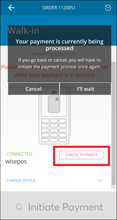 New alert in the orders side panel (Version 2 Accounts) - Booker