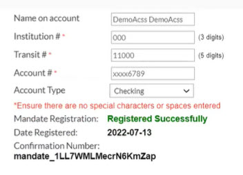 Accepter et traiter les débits préautorisés (Mindbody Payments CA)