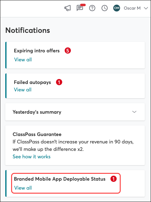 Branded Mobile App Deployable Status alert in Retention Marketing ...