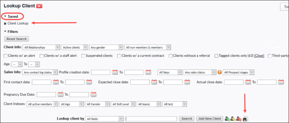 Look up a client - Advanced search through the Client Directory overview