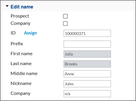 Client Info screen - overview