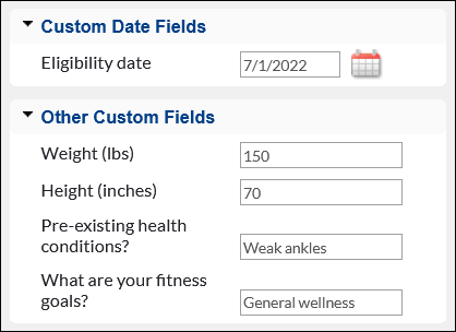 Client Info screen - overview