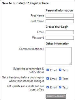 Registration widget setup and options - branded web tools