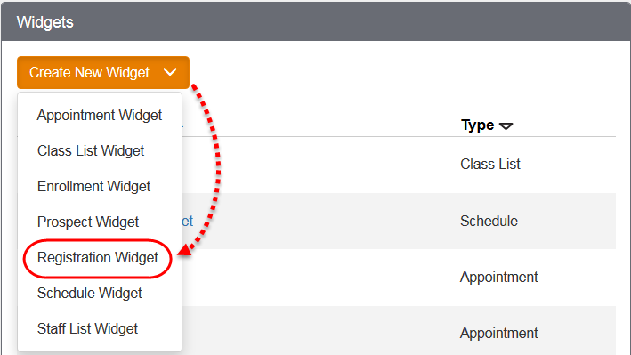 Configuration et options du widget d’inscription – outils branded web
