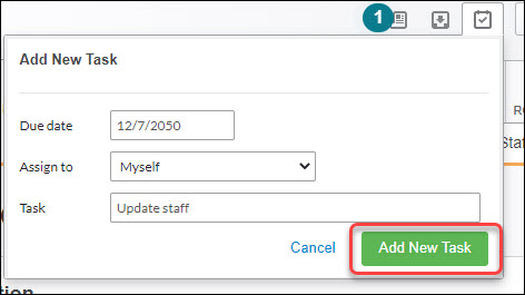 How do I assign tasks to myself or another staff member? (My Tasks)
