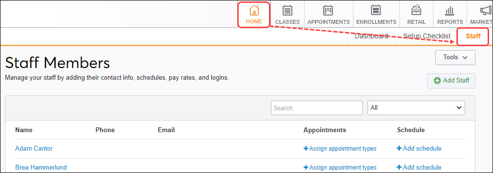 Staff Profiles overview