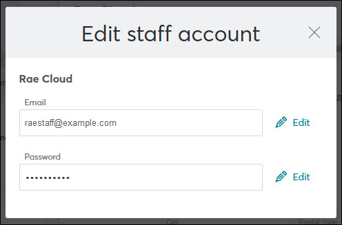 How do staff members reset their own passwords (New Mindbody Experience)