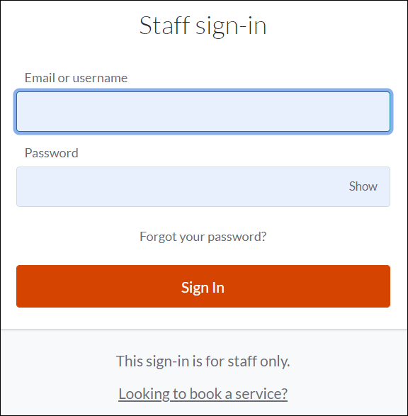 Where can I sign in to Mindbody as a staff member or owner?