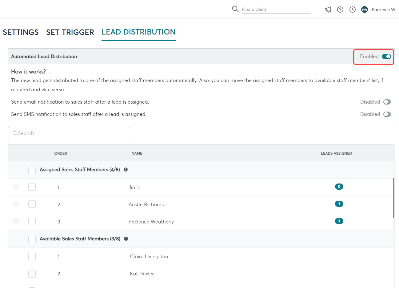 Automated Lead Distribution Sales Pipeline