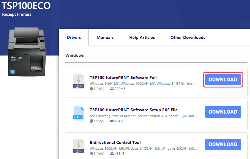Receipt Printer Setup for PC (Windows)