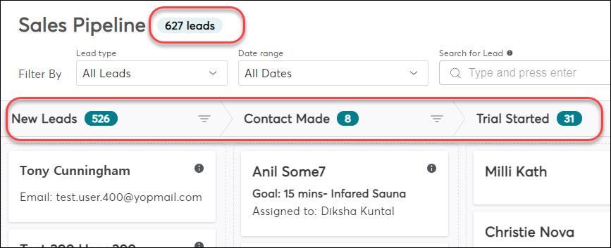Managing leads in the Sales Pipeline