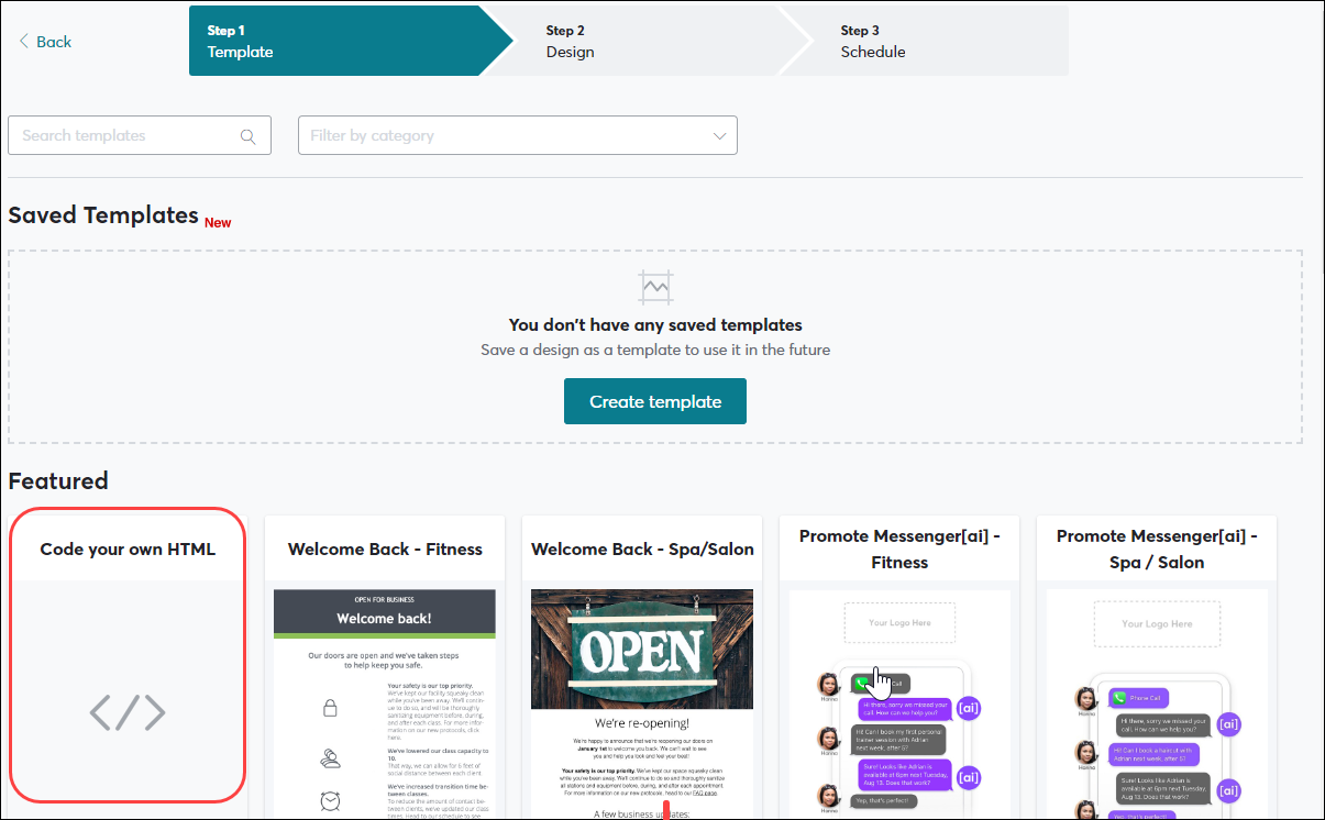 Creating your own newsletter templates using HTML - Marketing suite