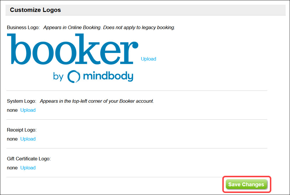 How to customize your logos and banners - Booker