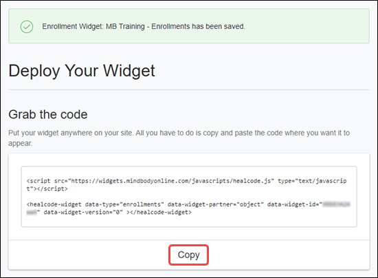 How to locate and deploy the widget code - branded web tools