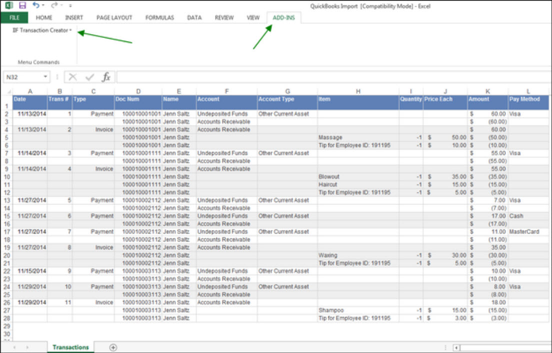 How to import sales transactions into Quickbooks - Booker