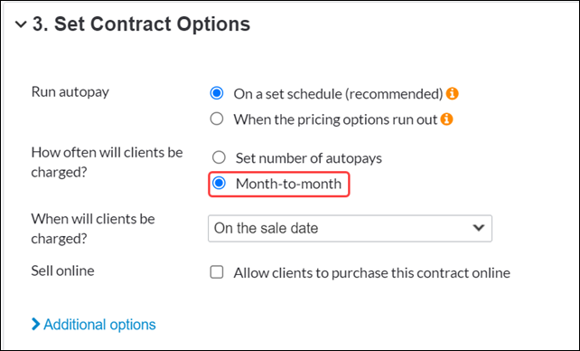 How to set up a month-to-month contract