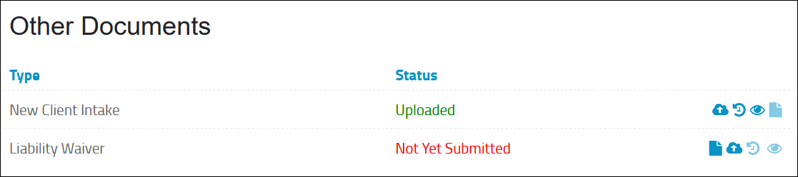 Customer Profile: Document Storage tab - Booker