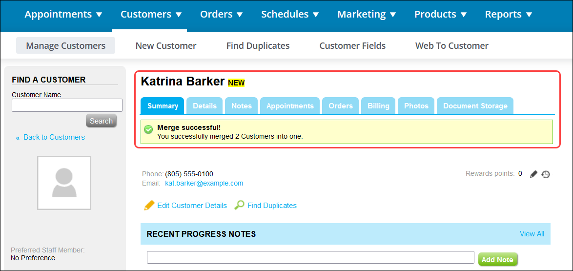How to merge duplicate customers - Booker
