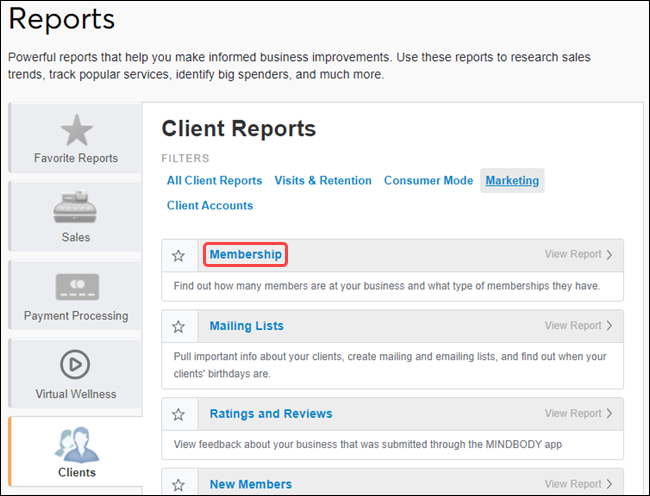 Membership report FAQ