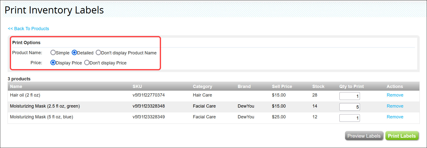 How to print barcode labels and price tags - Booker