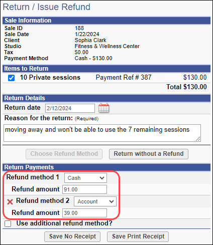How to process partial refunds (partial sale returns)