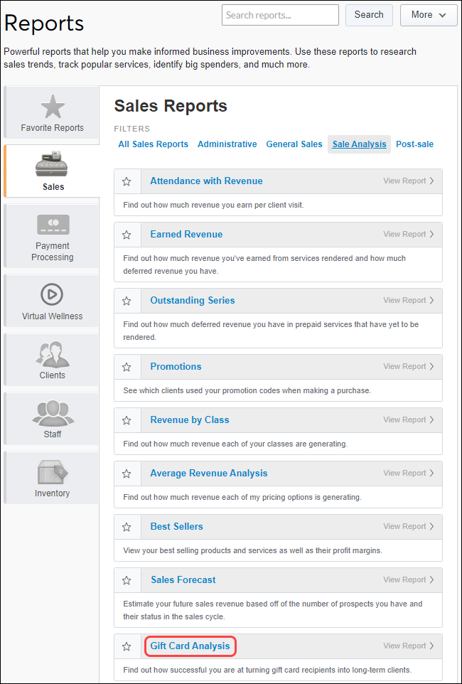 Gift Card Analysis report