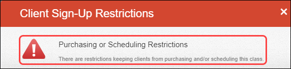 Reasons your clients may not be able to sign up for classes online
