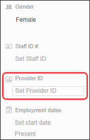 Provider IDs