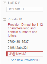 Provider IDs