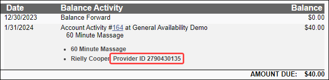 Provider IDs