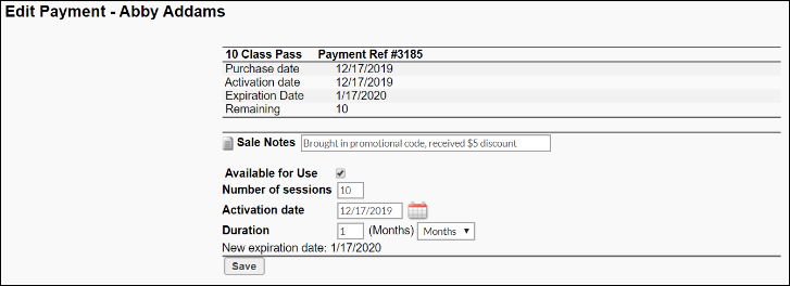 Account Details screen - overview
