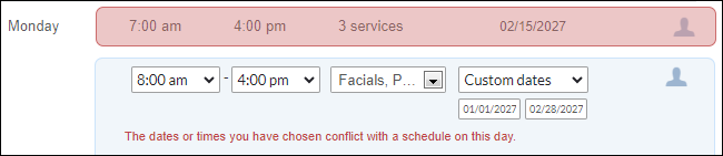 How to edit appointment availability