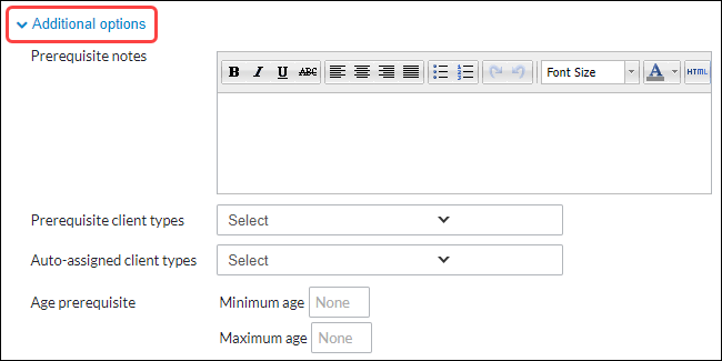 Prerequisites for classes and courses