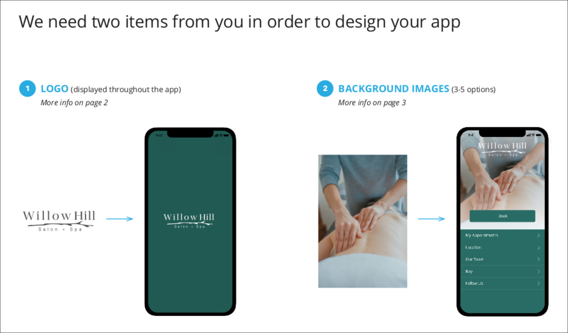 Booker branded mobile app: Business Images and Info